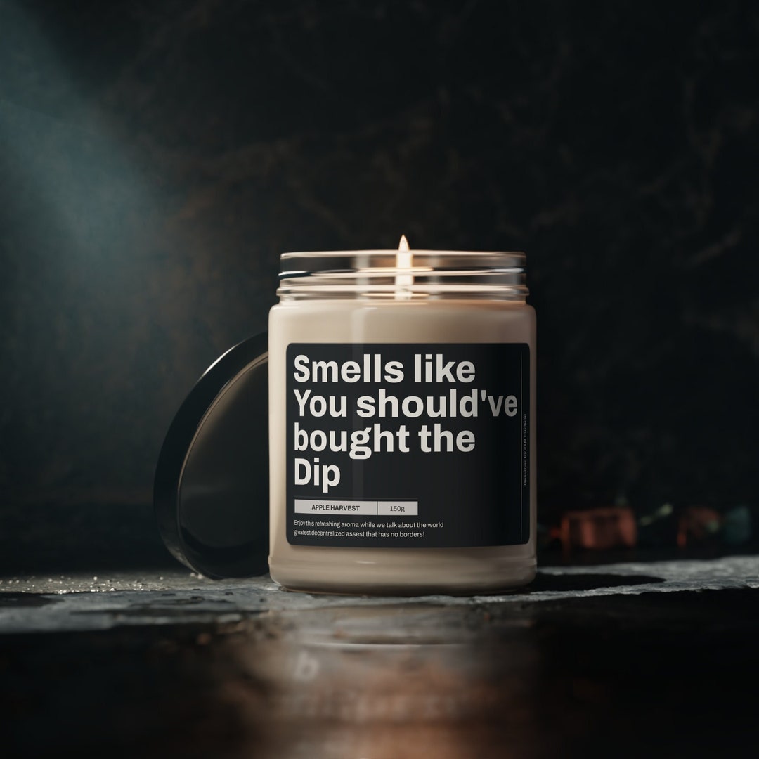 Smells Like You Should've Bought the Dip Bitcoin Scented Candle, Crypto Gift, Bitcoin Art ...