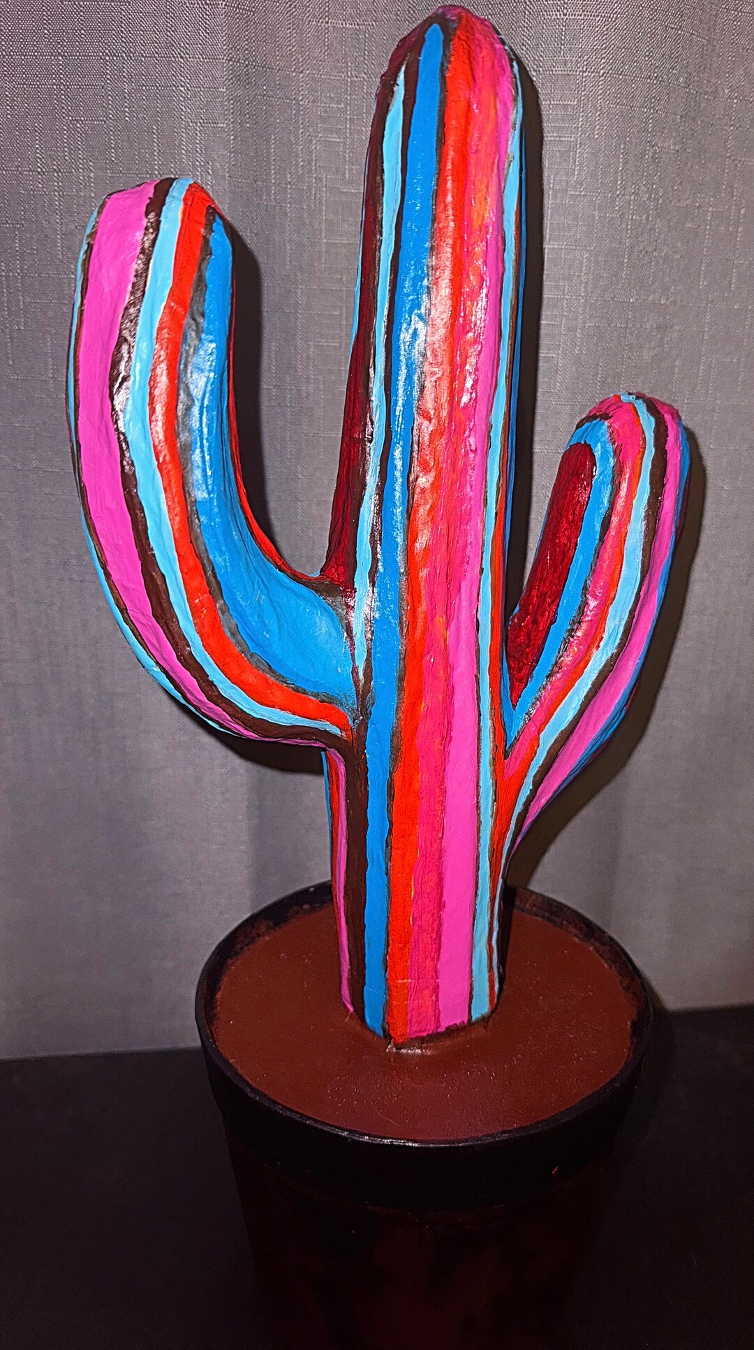 Serape Hand-painted Cactus Decor - Etsy