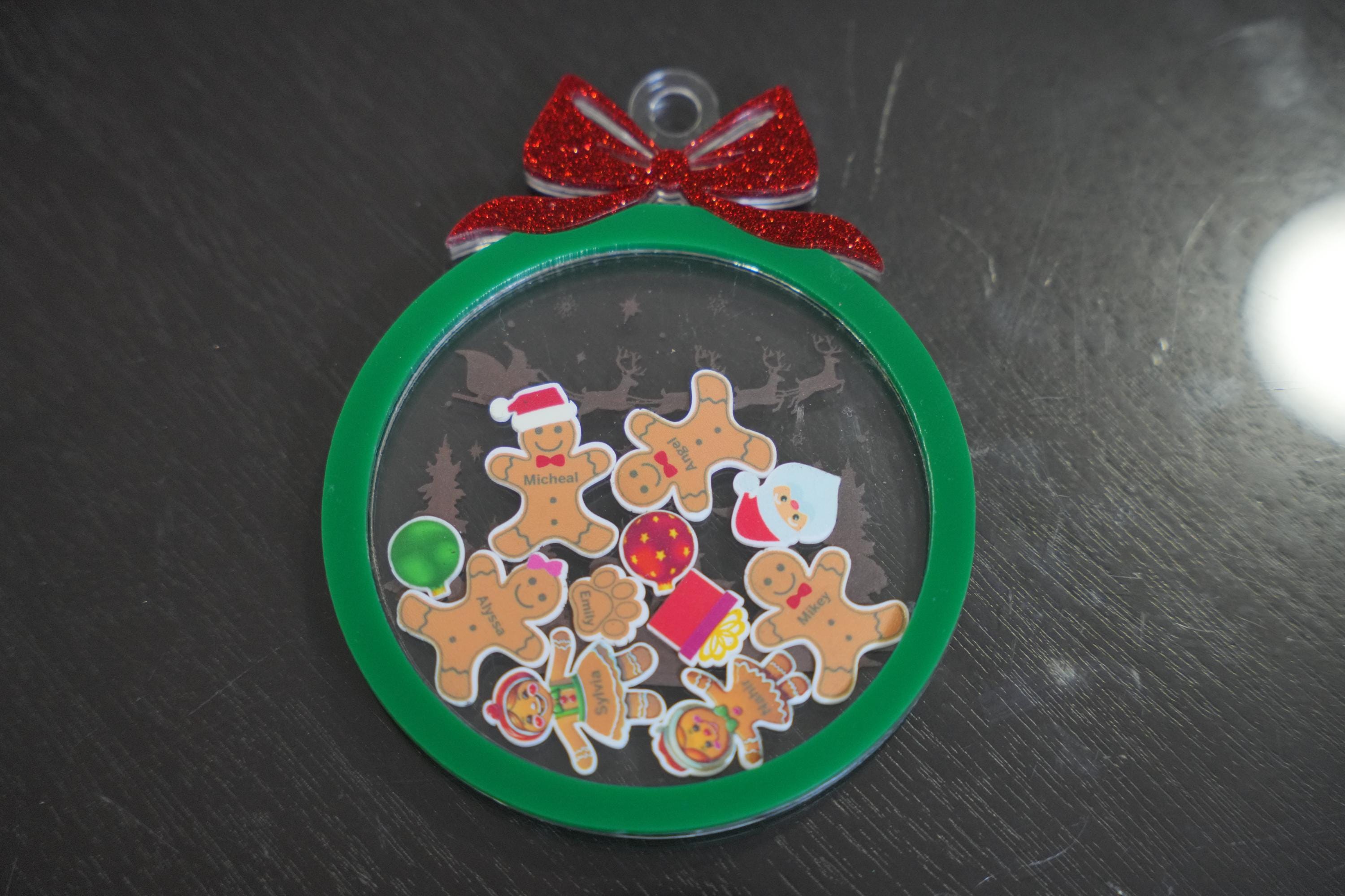 Custom Shaker Acrylic Family Christmas Ornaments - Etsy