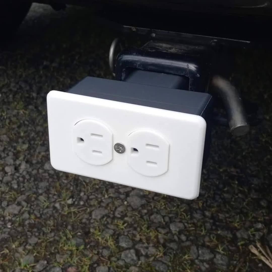 Funny Fake Electrical Outlet Tow Hitch Cover - 1.25" & 2" Receiver | EV ...