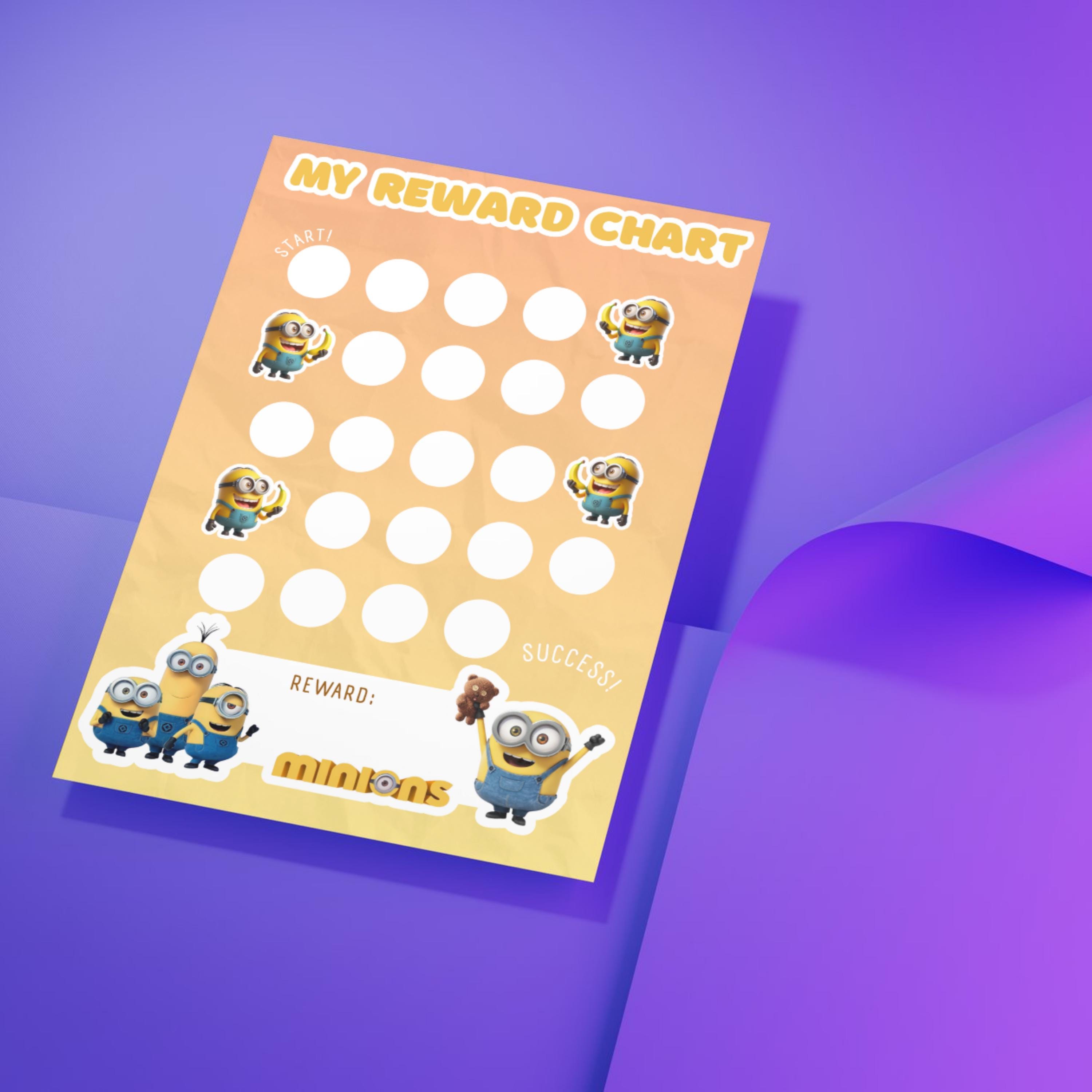Minion S Reward Chart Printable A4 | Kids Sticker & Behavior Chart ...