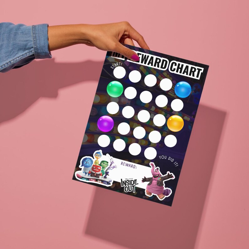 Inside Out Reward Chart Printable A4 | Kids Emotion & Behavior Chart ...