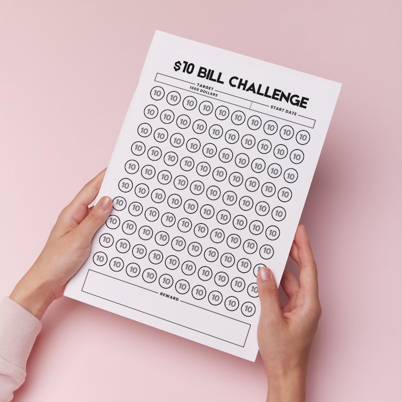 Savings Challenge Printable, 5 Dollar 10 Dollar 20 Dollar Tracker, A5 ...
