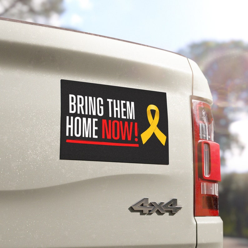 Bring Them Home Car Magnet - Yellow Ribbon Support Israel - Jewish ...