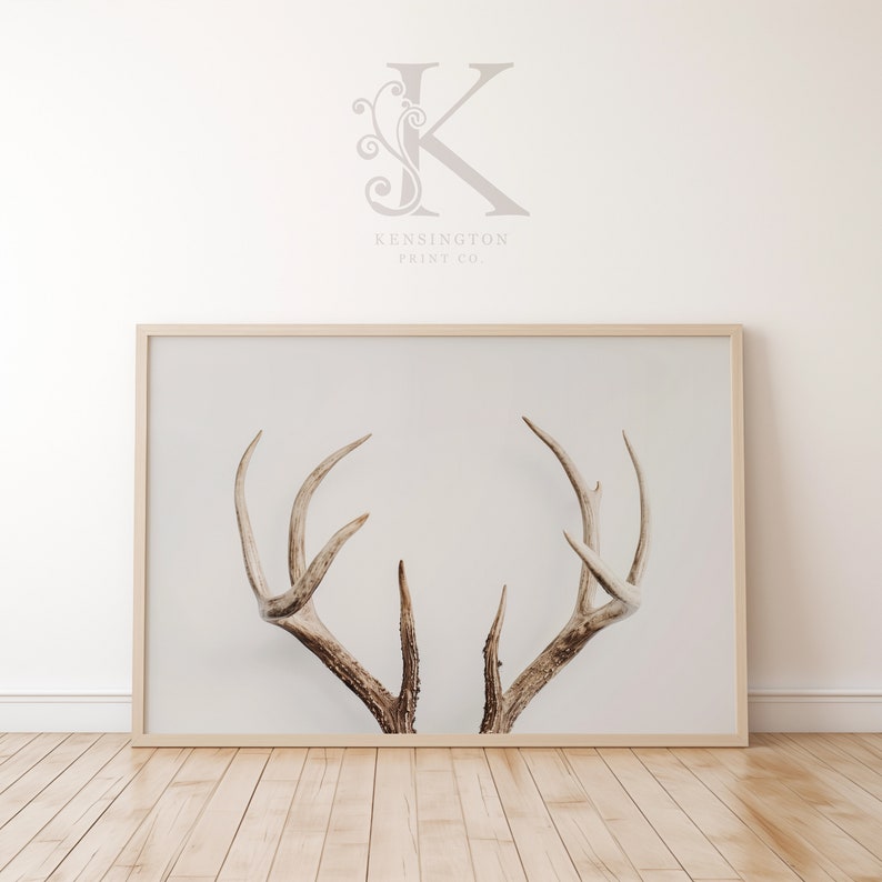 Modern Deer Antlers Photo Painting Artistic Wall Art Print DIGITAL Art ...