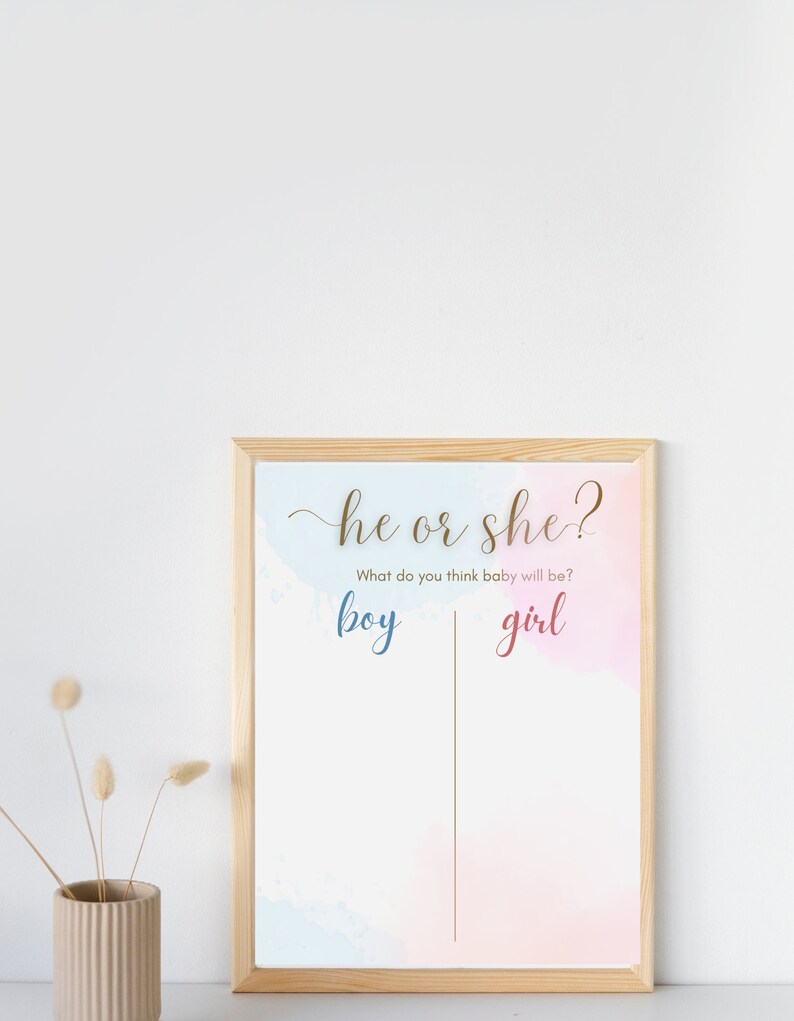 HE or She-gender Reveal - Etsy