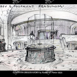 Griffith Observatory Main Lobby (1931) by Russell W. Porter - Etsy