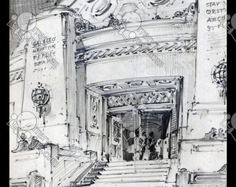 Griffith Observatory Poster - 45 Sketches (1931-33) by Russell W ...