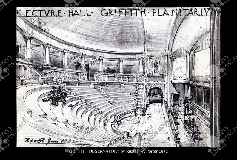 Griffith Observatory Lecture Hall (1932) by Russell W. Porter - Etsy