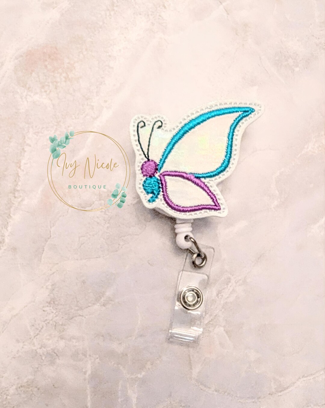 Butterfly Semi-colon Awareness Badge Reel, Nurse Teacher Gift - Etsy