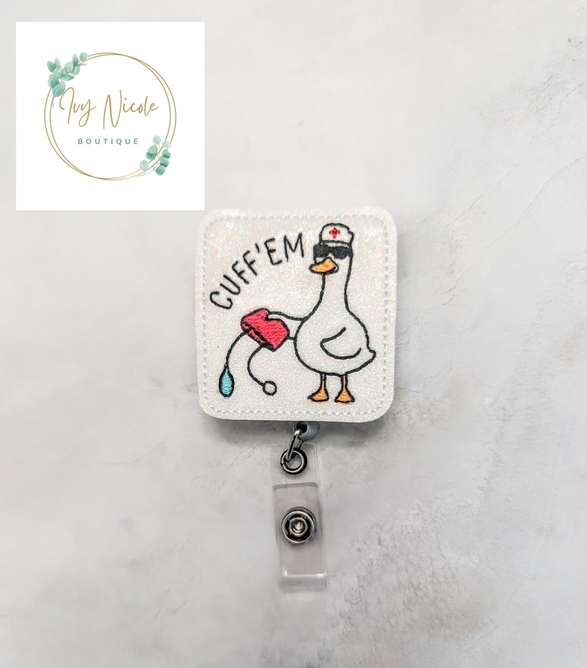 Cuff Em' Goose Nurse Badge Reel: Medical ID Holder/nurse Gift - Etsy