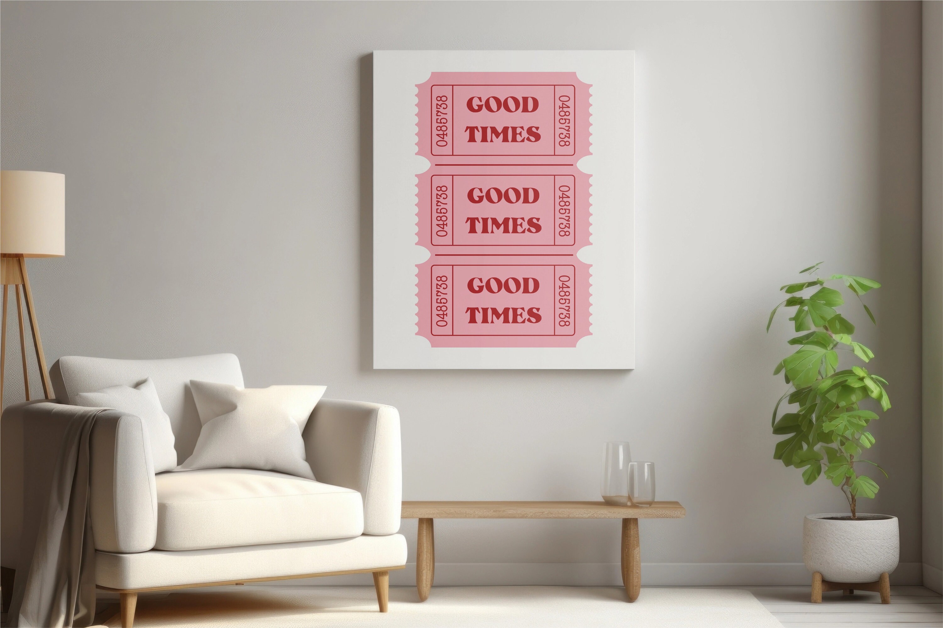 Good Times Carnival Ticket, Digital Download, Aesthetic Art Print for ...