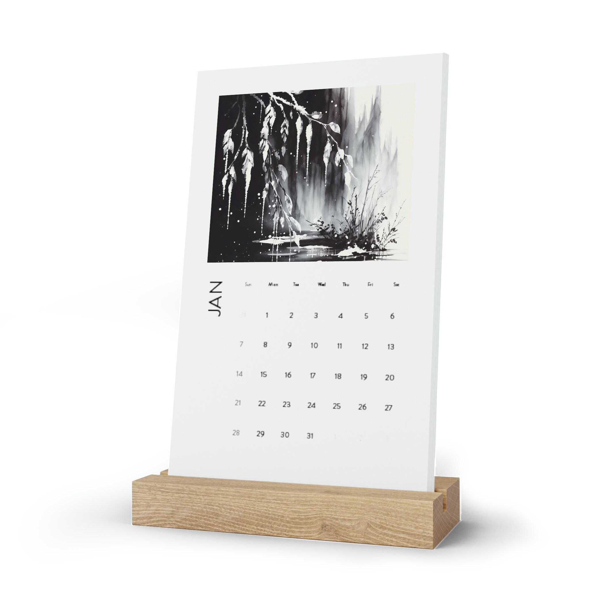 Vertical Desk Calendar ephemeral Seasons 2024, Vertical Desk Calendar ...