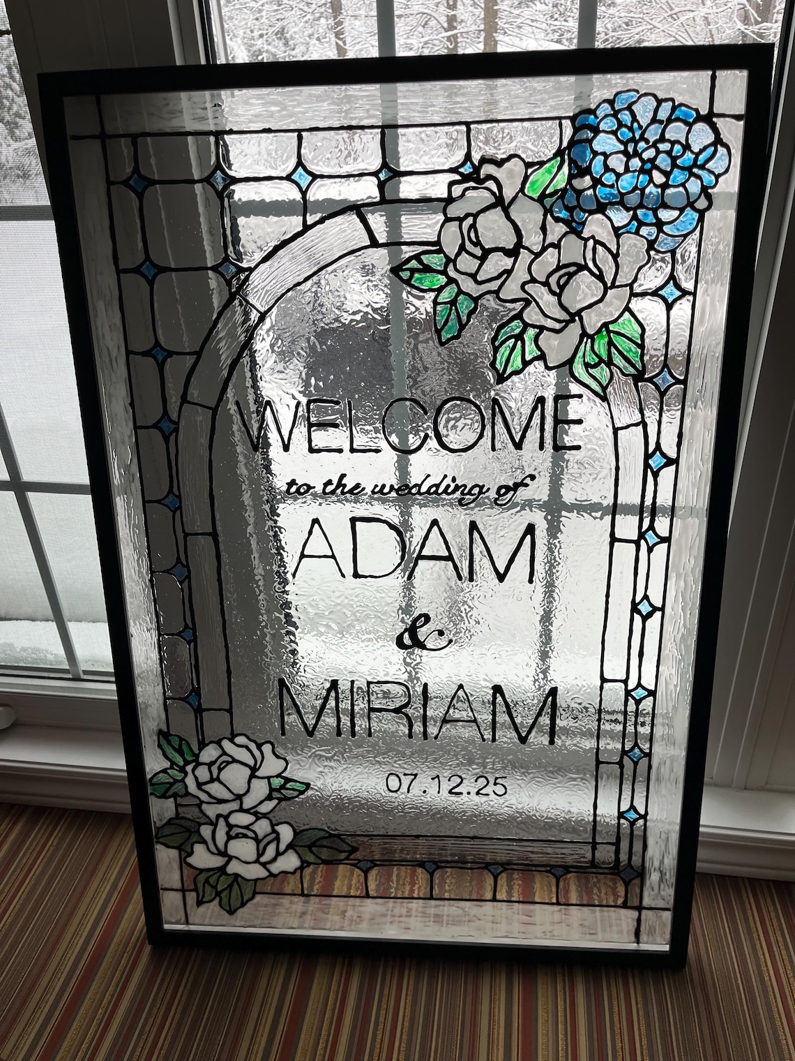 Wedding Sign - Custom - Faux Stained Glass - Etsy