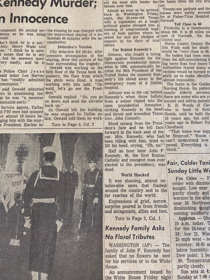 Antique 1930s Victorian Newspaper William H. Taft Dies Mobsters, Old ...