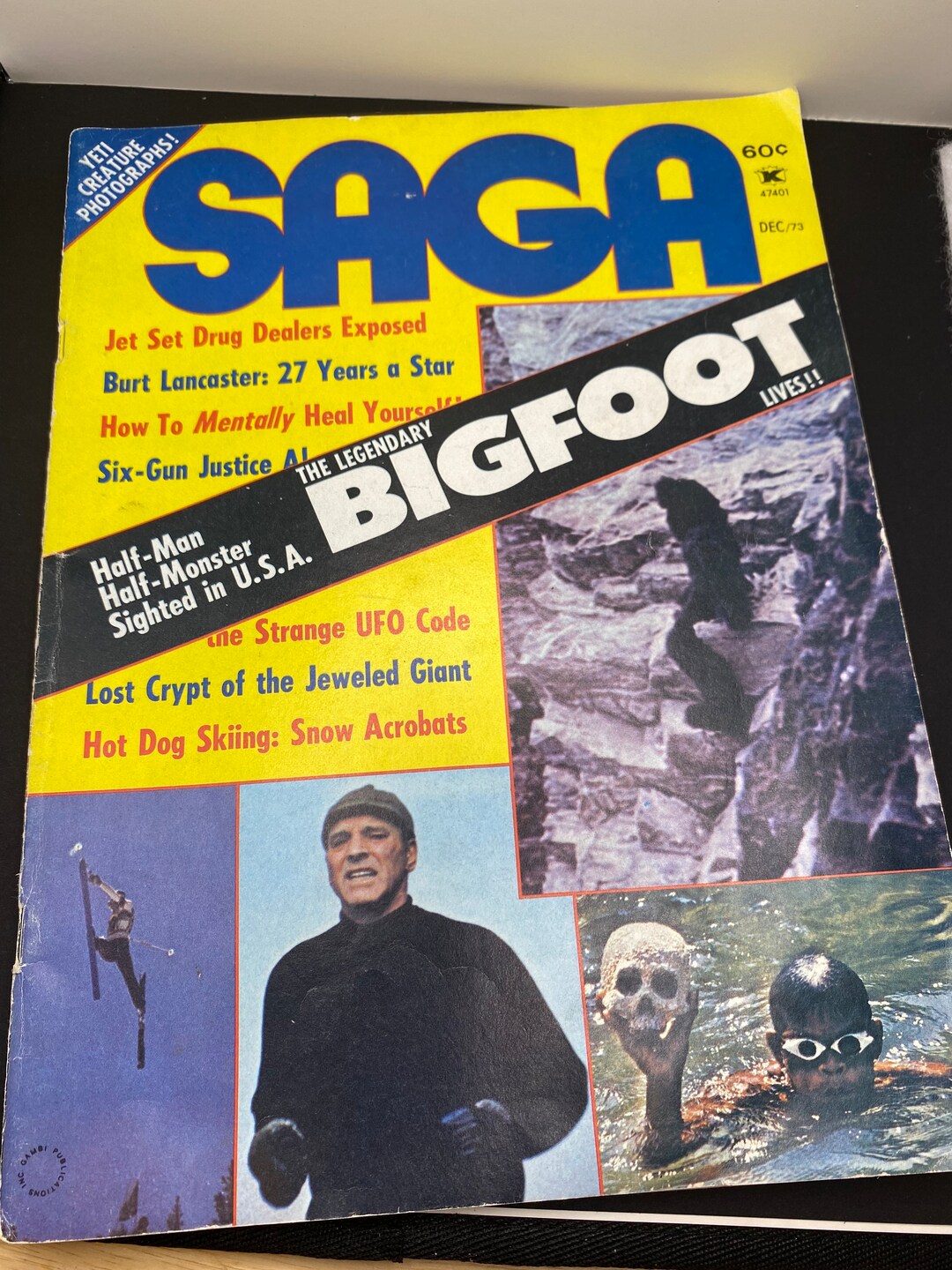 Saga Vintage 1970s Mens Magazine About Ufos, Bigfoot, Cryptozoology and ...