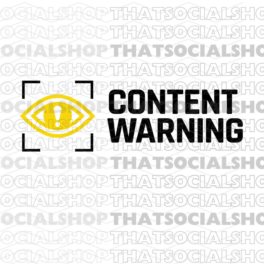 Decal content Warning Decal Landscape English Made to Order Content ...