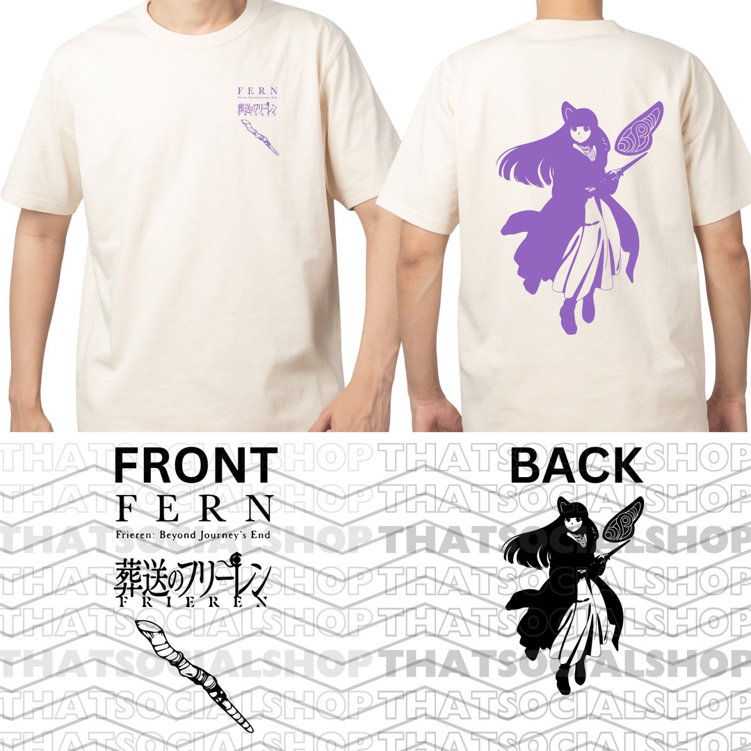 Fieren Fern Heavy 100 Cotton Gildan 5000 Htv Purple Anime Manga Japanese Etsy