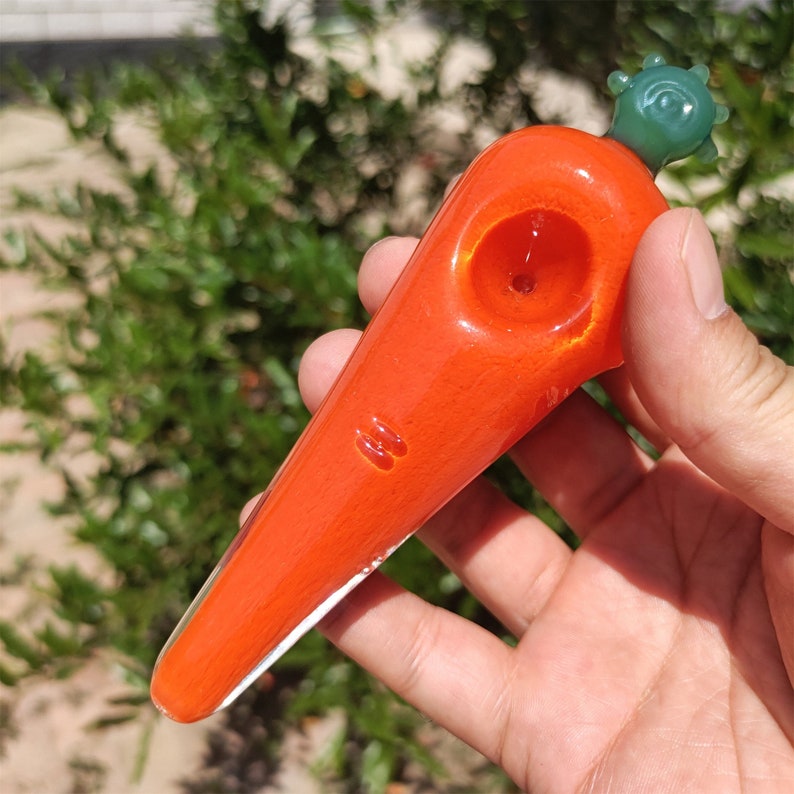 Handmade Carrot Shape Pipe Vegetable Unique Glass Pipes Mystery Hand ...