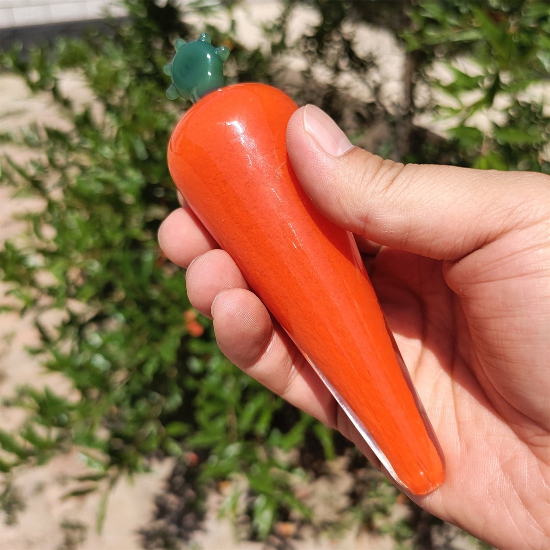 Handmade Carrot Shape Pipe Vegetable Unique Glass Pipes Mystery Hand ...