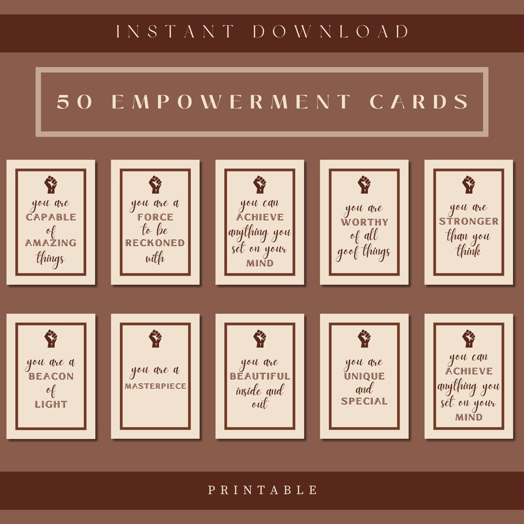 Empowerment Cards Affirmation Cards Motivational Cards Self Care Cards ...
