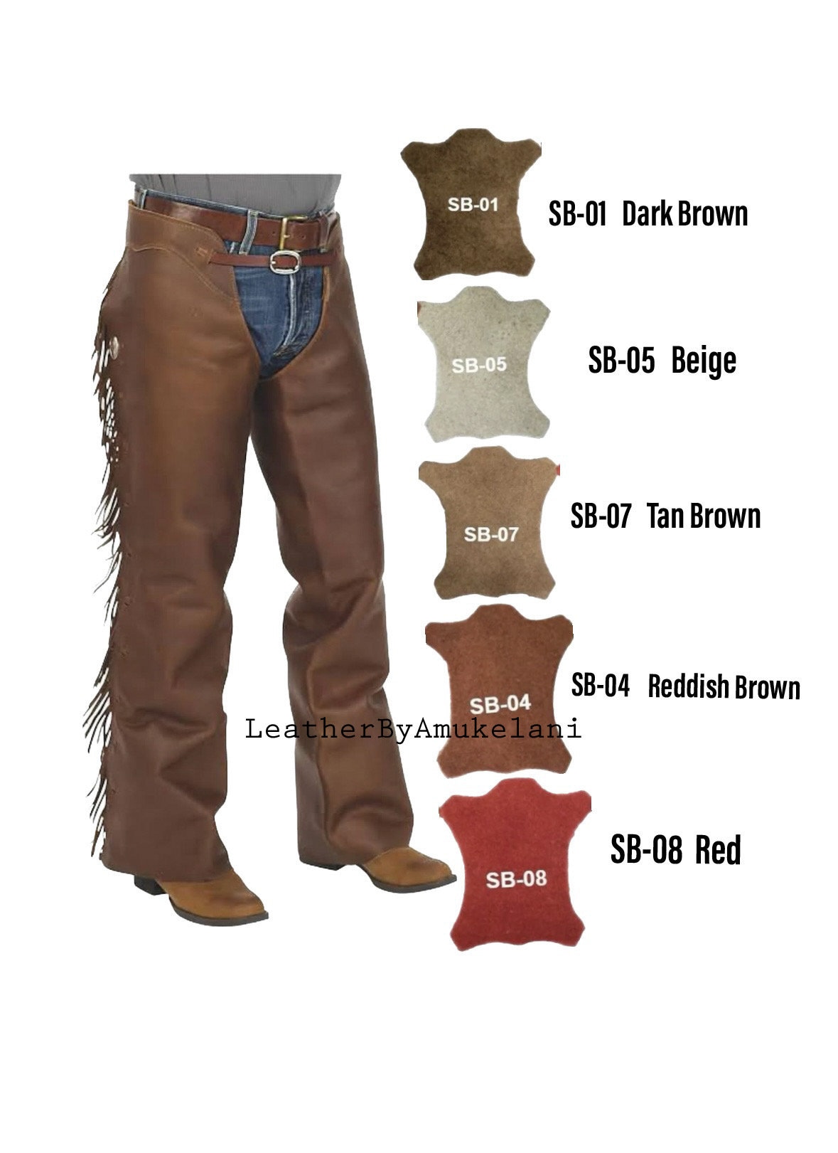 Western Cowboy Style Handmade Suede Leather Chap Fringes, Suede Leather ...