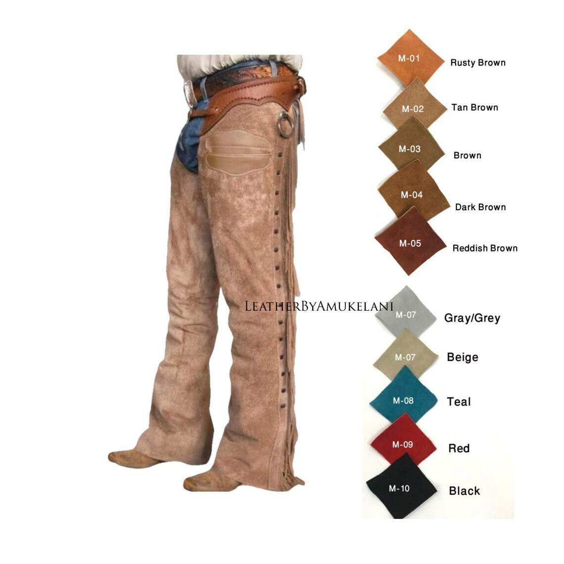 Mens Suede Leather Cowboy Chaps: Western Riding Wear - Etsy