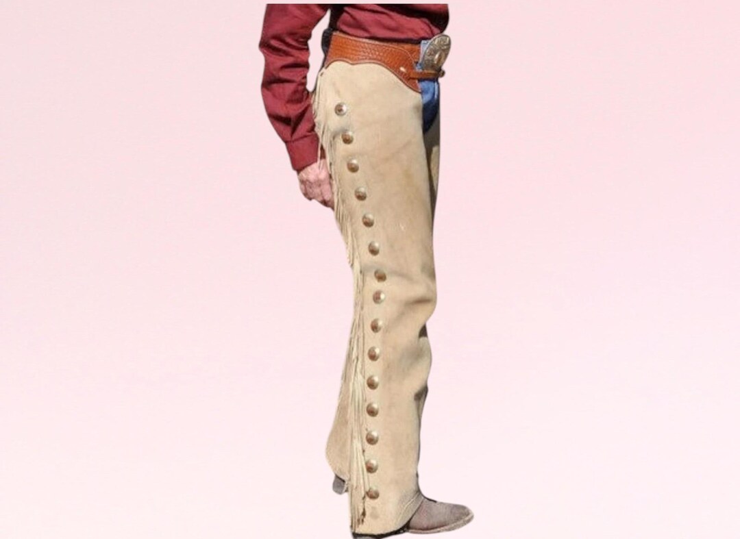 Ative American Western Cowboy Chap Riding Chap, Handmade Western Cowboy ...
