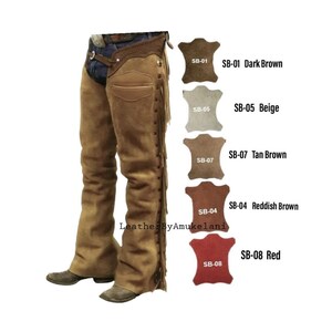 Handmade Suede Leather Cowboy Chaps: Western Wear Riding Chaps - Etsy