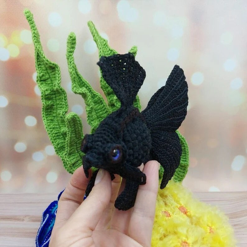 Crochet Goldfish Telescope PATTERN, Tutorial PDF Fish Crochet, DIY Gift ...