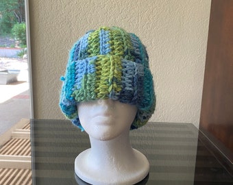 Handmade Crochet Scrap Yarn Surprise Beanie - Etsy