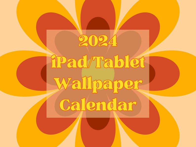 Retro 70s January 2024 Calendar Desktop/laptop Wallpaper Maximalist - Etsy