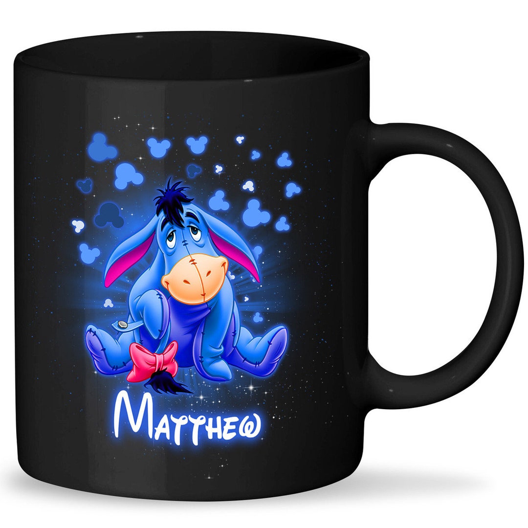 Winnie the Pooh Black/white Mug 15 Oz and 11 Oz, Eeyore Mug, Disney Mug ...