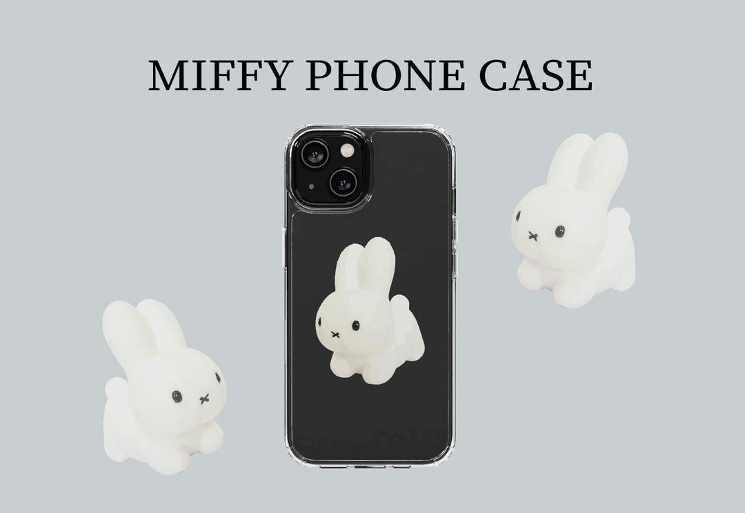 Miffy Clear Phone Case, Cute Coquette Phone Cover, Y2k, White Bunny ...