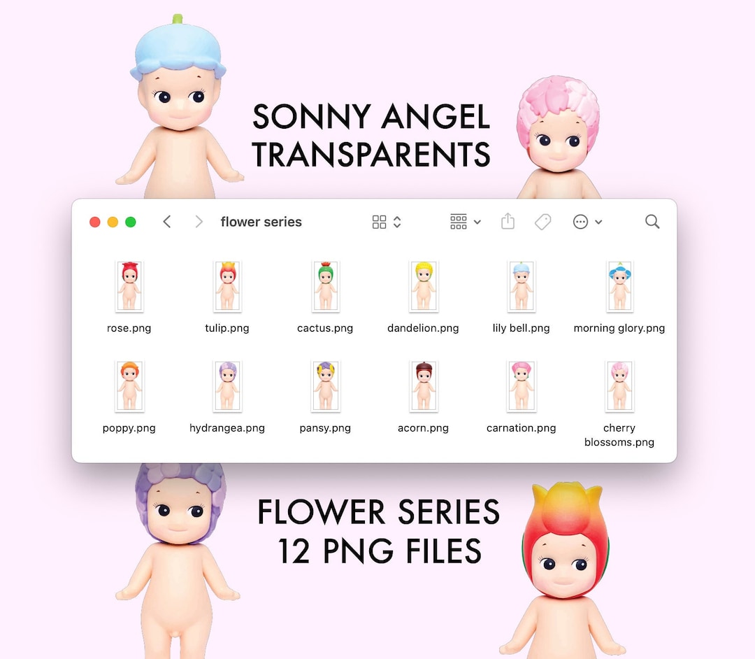Sonny Angel Clipart FLOWER Series Digital Png (12 FILES) Digital ...
