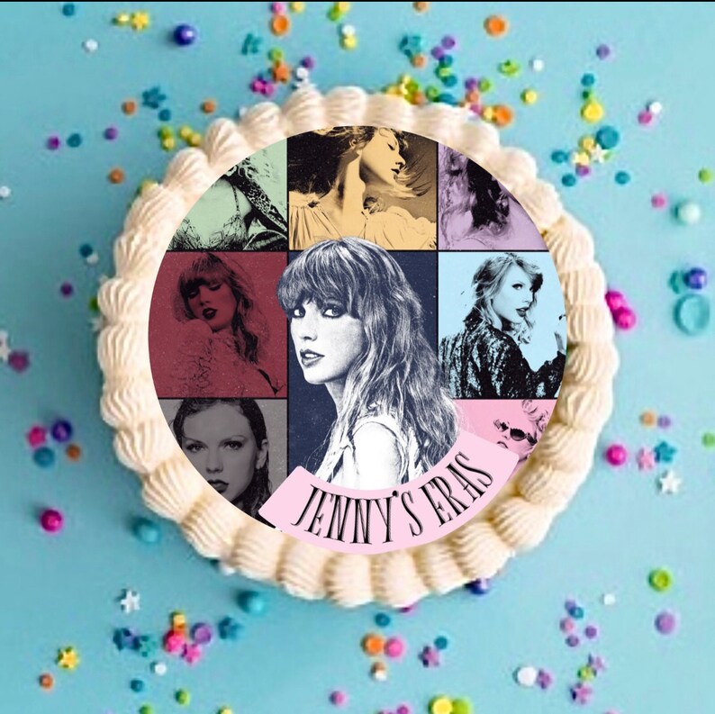 Taylor Swift 8 Inch Cake Topper & 12 Pcs Cupcake Topper Bundle, Swift ...
