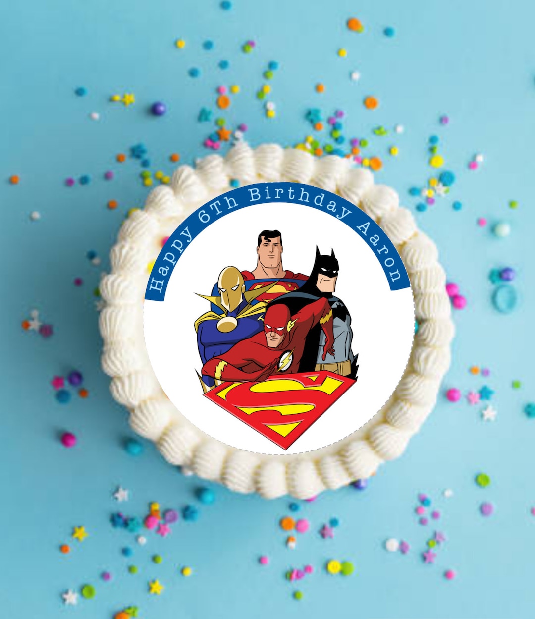 Superman Birthday Edible Cake Topper , Superman Kids Party Theme ...
