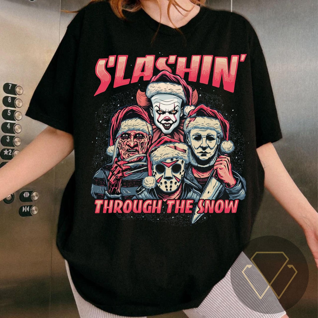 Slashing Horror Character Christmas Png, Horror Killers Png, Xmas ...