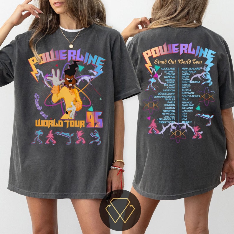 Two Sided Powerline Goofy Movie Comfort Colors Shirt, Powerline Stand ...