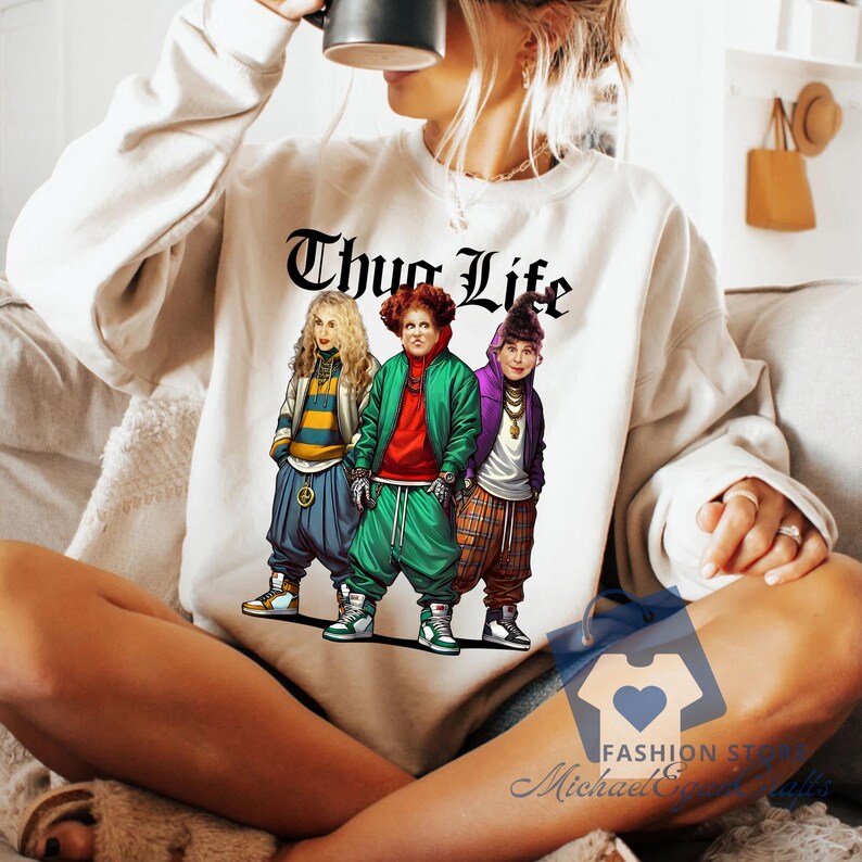 Thug Life Bad Witches Design Png, Funny Thug Life Hocus Pocus Png ...
