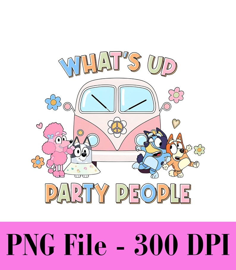 Bluey Party People Png, Bluey Bingo Png, Bluey Friends Instant Download ...