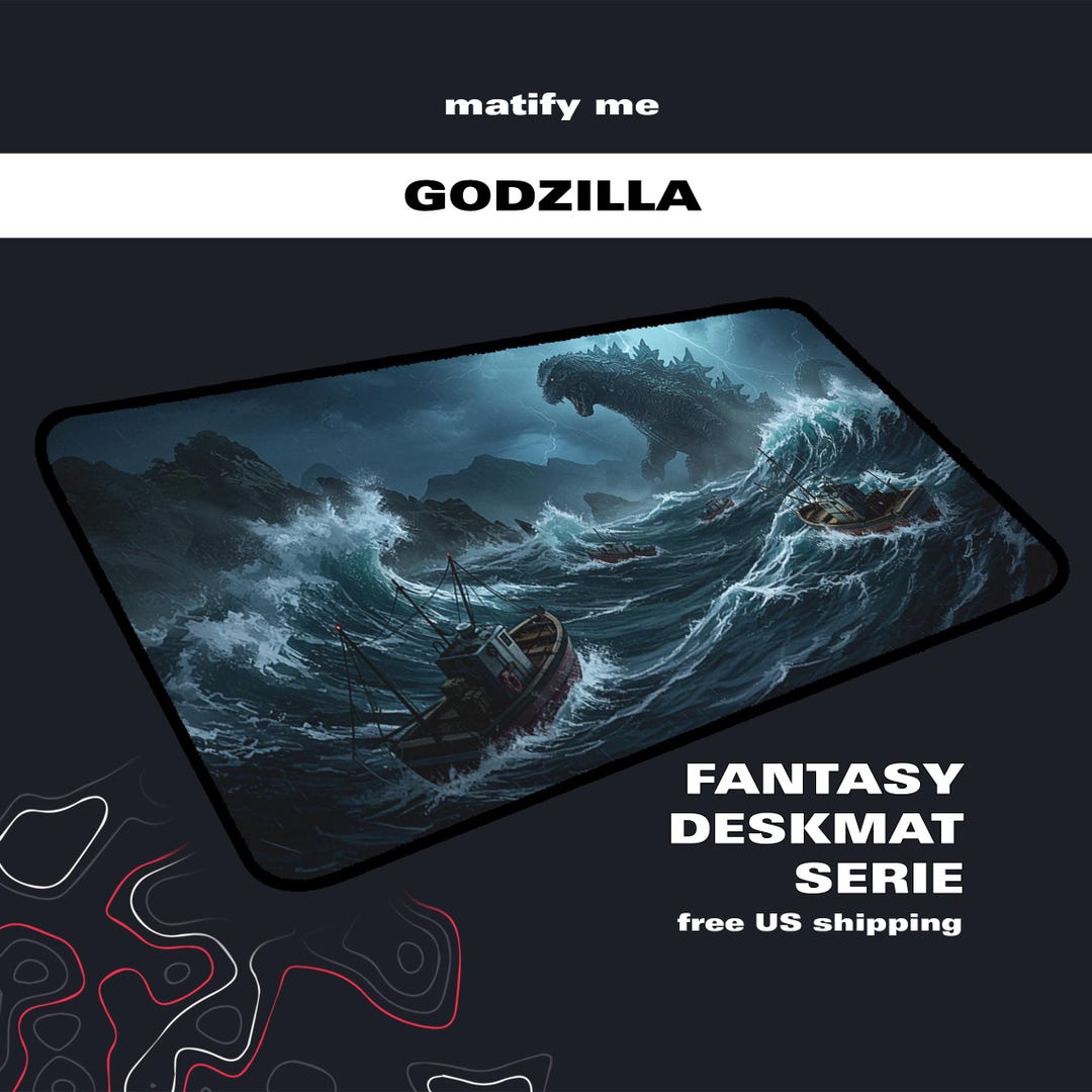 Godzilla Deskmat | Monster Movie Mousepad Playmat | Godzilla King Desk ...