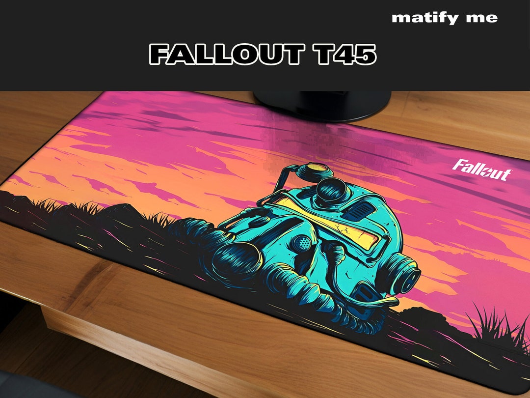 Premium Fallout Mousepad T45 Helmet Power Armor Mousepad Nuka-cola ...