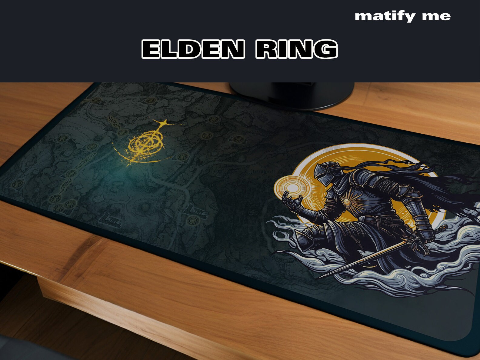 Premium Illustration Elden Ring Map Mousepad Explore the Lands Map Fragment Locations Knight ...