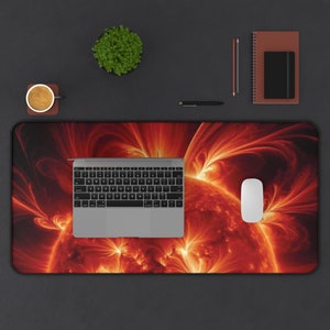 Premium Solar Flare Desk Mat | XXL Gaming Mouse Pad | Space Themed ...
