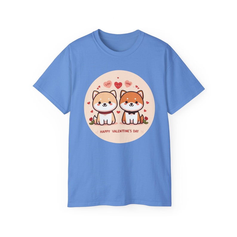 Shiba Inu Valentines Day T Shirts Kawaii Anime T Shirts Japanese T