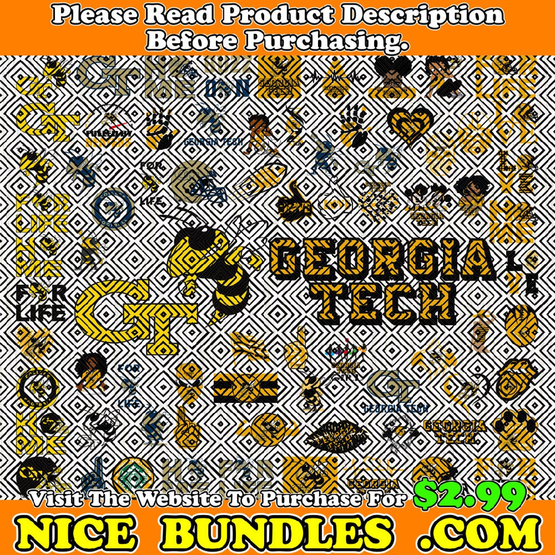 74 Files Georgia Tech Yellow Jackets Team Bundle Svg, Georgia Tech ...