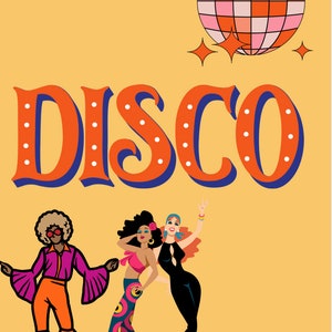 Disco Wall Art- Digital Printable Wall Art - Etsy