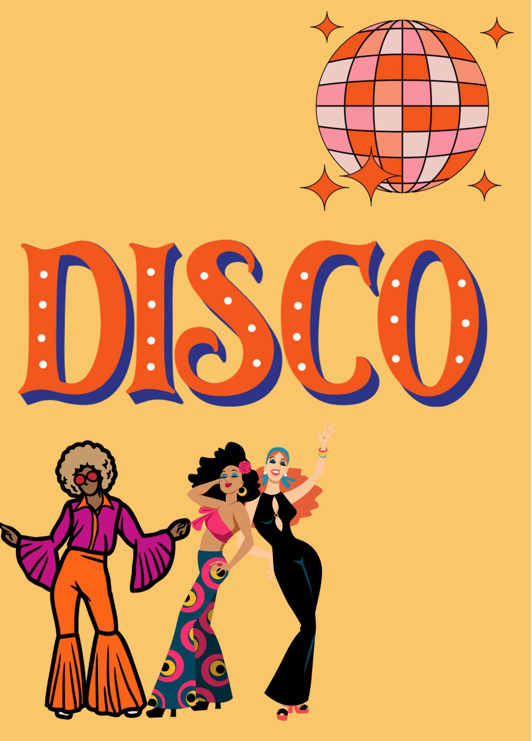 Disco Wall Art- Digital Printable Wall Art - Etsy