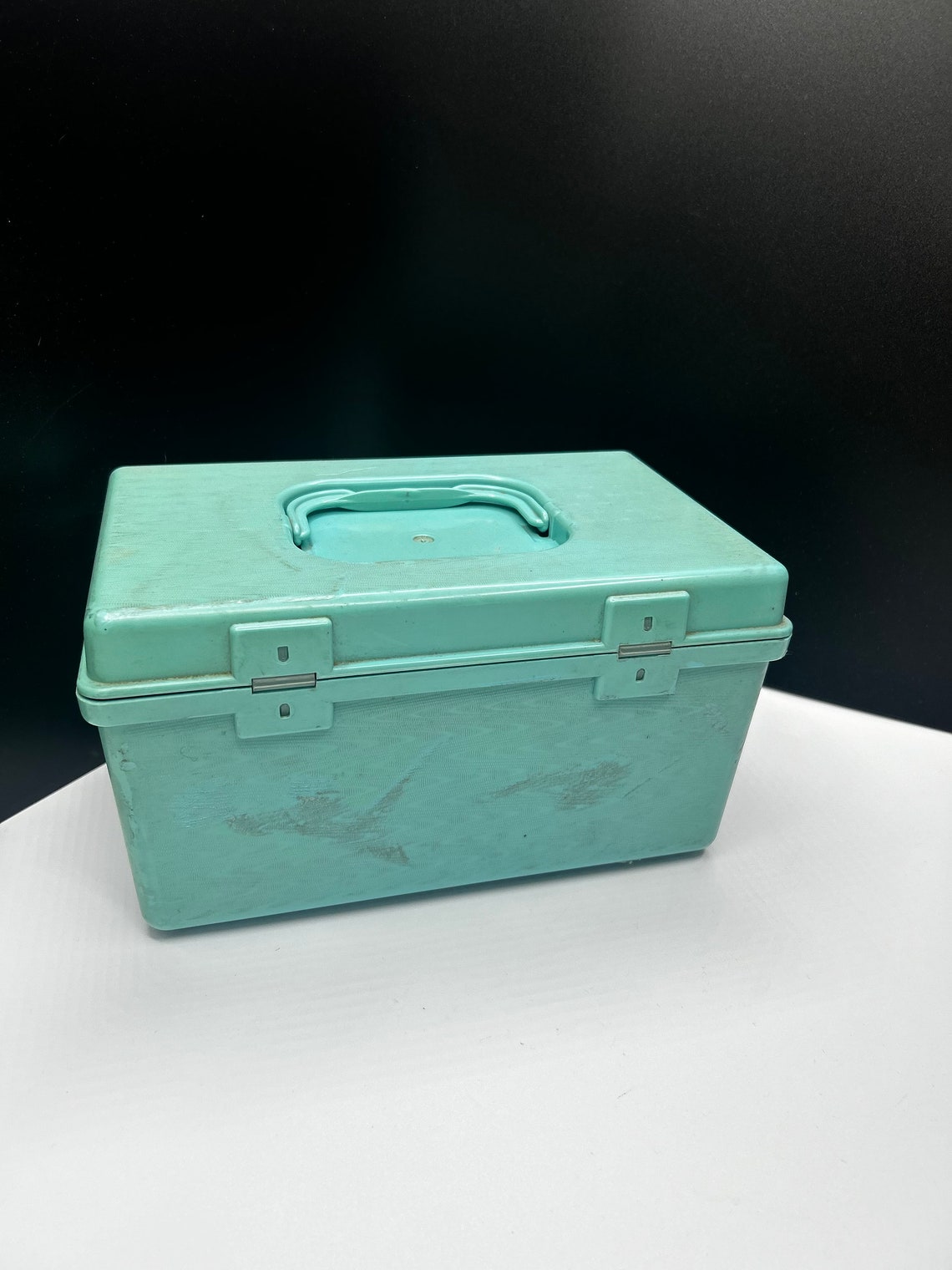 Blue 1960s Wilson’s Acrylic Sewing Box - Etsy